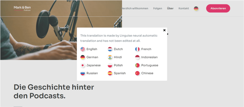 Linguise translation vs automated browser translation