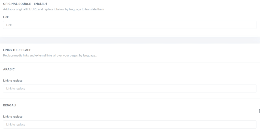 Edit media and URL links from the dashboard
