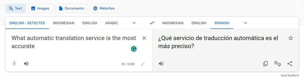 What automatic translation service is the most accurate