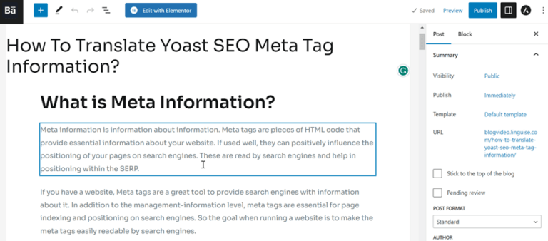 How to translate Gutenberg blocks in WordPress