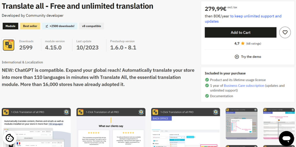 What are the best translation modules for PrestaShop