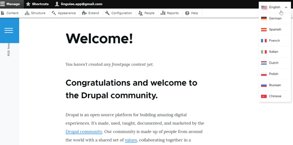 How to setup the language switcher for Drupal