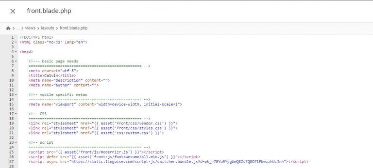 Setup language switcher on Laravel multilingual website