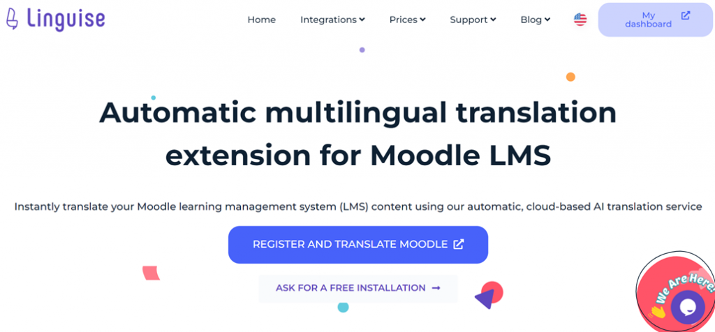 How to setup a language switcher on Moodle